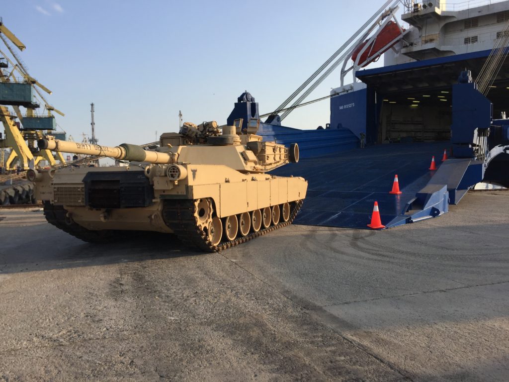 ARC loads Exercise Saber Guardian Cargo in Romania - American Roll-On ...