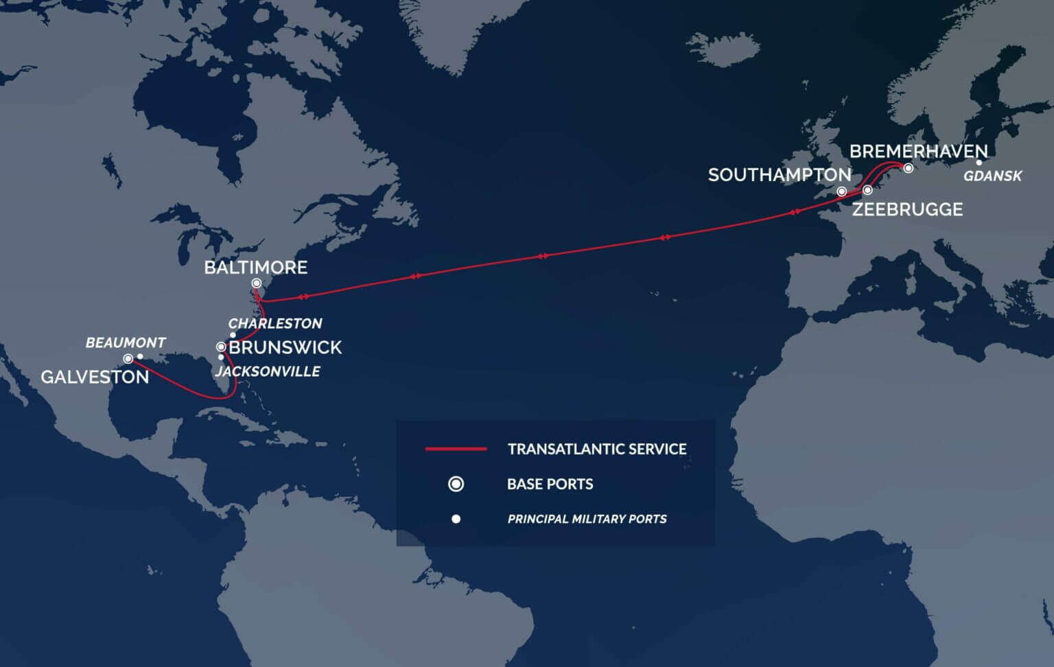 Route Maps - American Roll-On Roll-Off Carrier